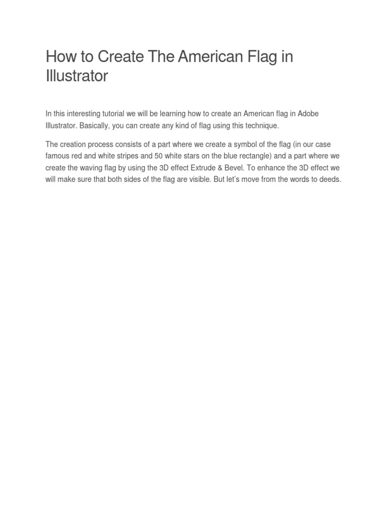 Illustrator Flag Design Tutorial | PDF | Teaching Methods & Materials ...