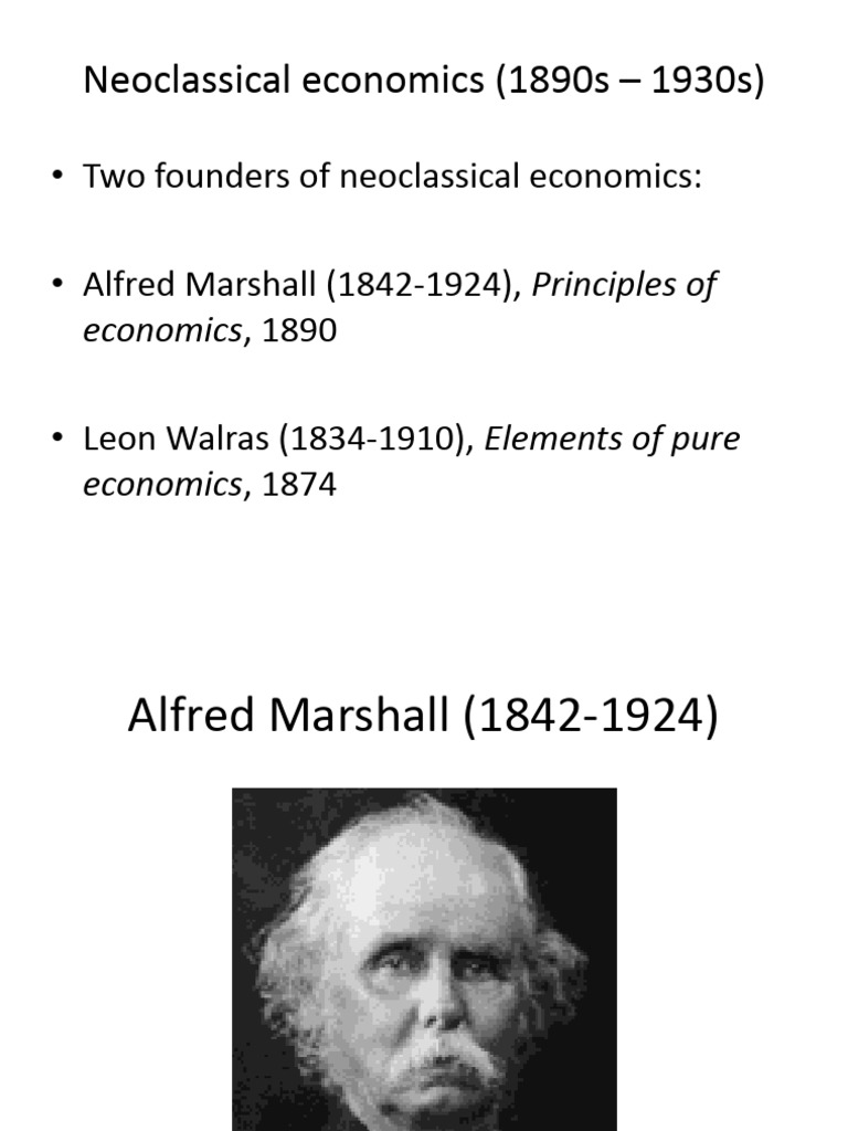 Neoclassical Economics: Marshall's Insights | PDF | Supply And Demand ...