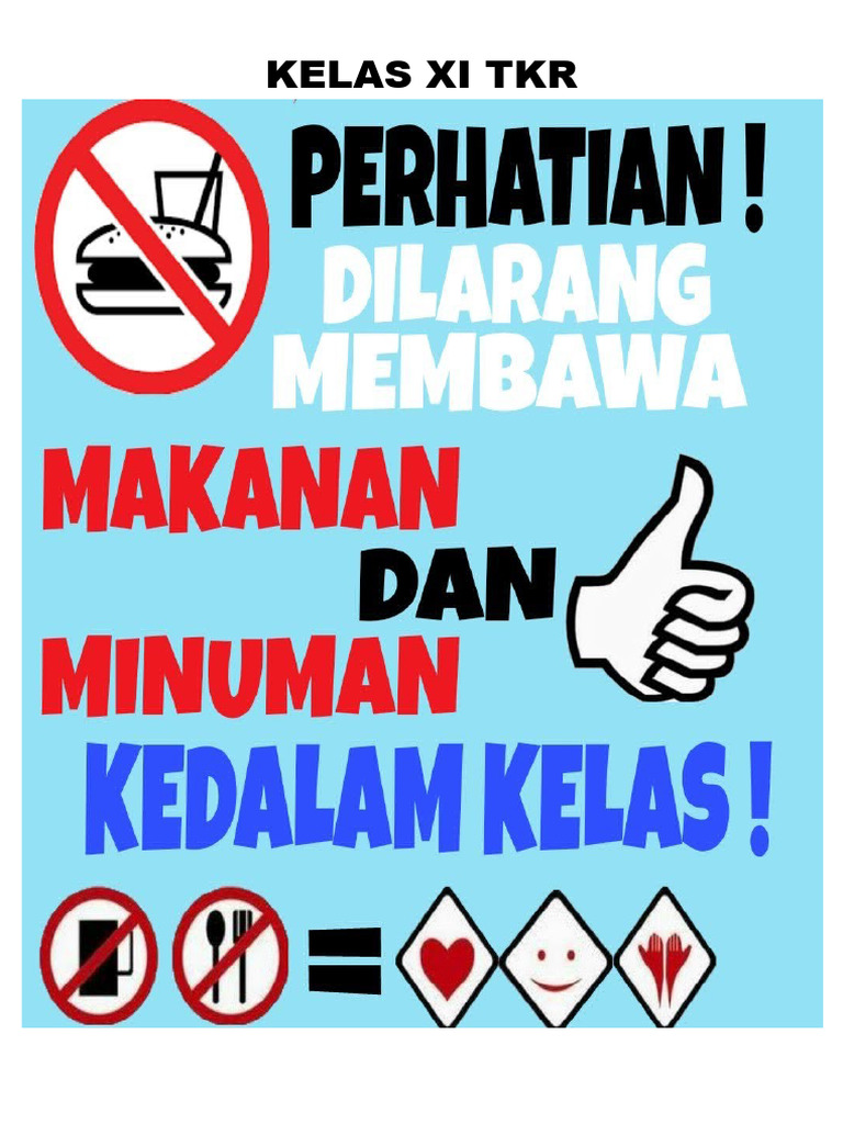 Di Larang Membawa Makanan Dan Minuman Ke Dalam Ruangan | PDF