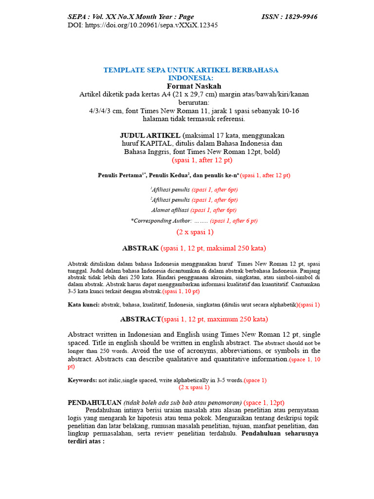 Template Sepa 2021 | PDF