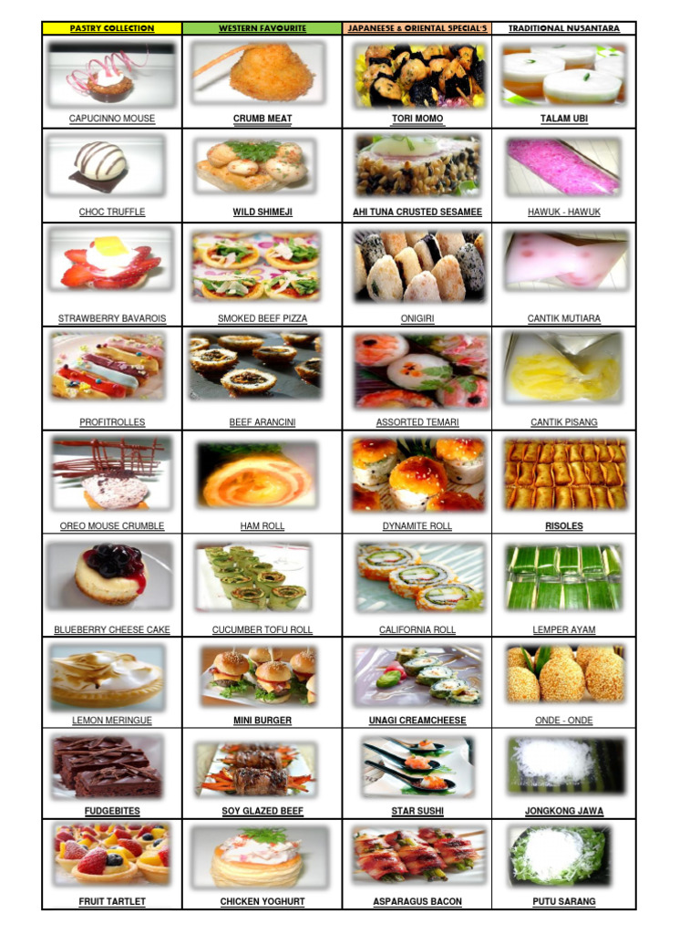 Coffee Break Menu Veranda Hotel | PDF | Sushi | Foods