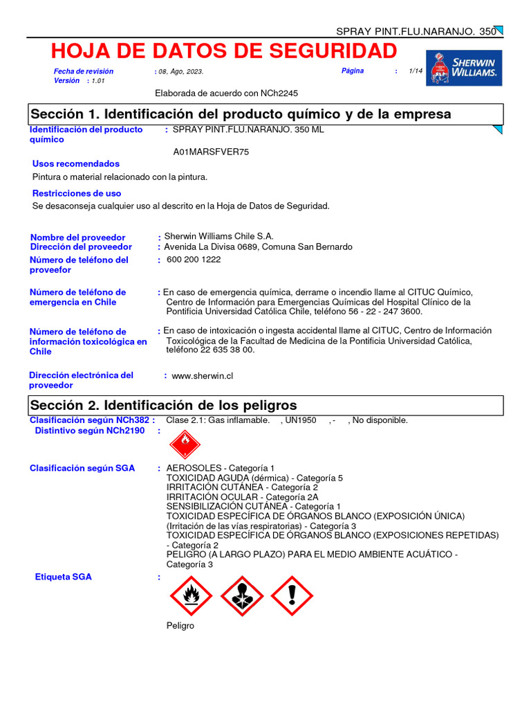 HDS - Spray Pintura Marson | Descargar gratis PDF | Toxicología | Alergia