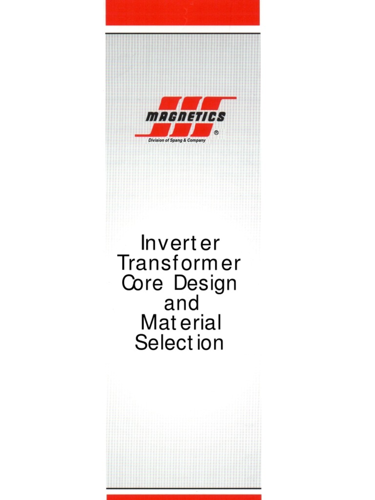 Inverter Transformer Core Design Guide | PDF | Inductance | Transformer