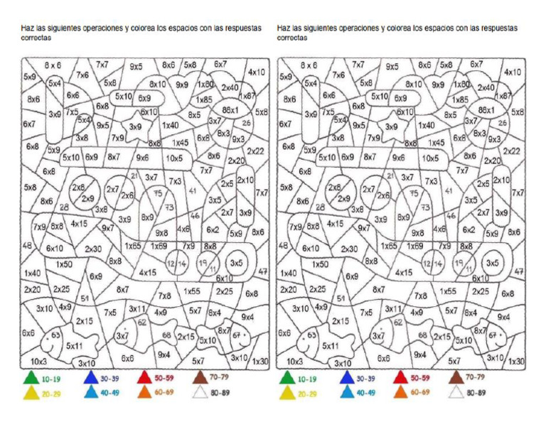 Operaciones Basicas Colorear | PDF