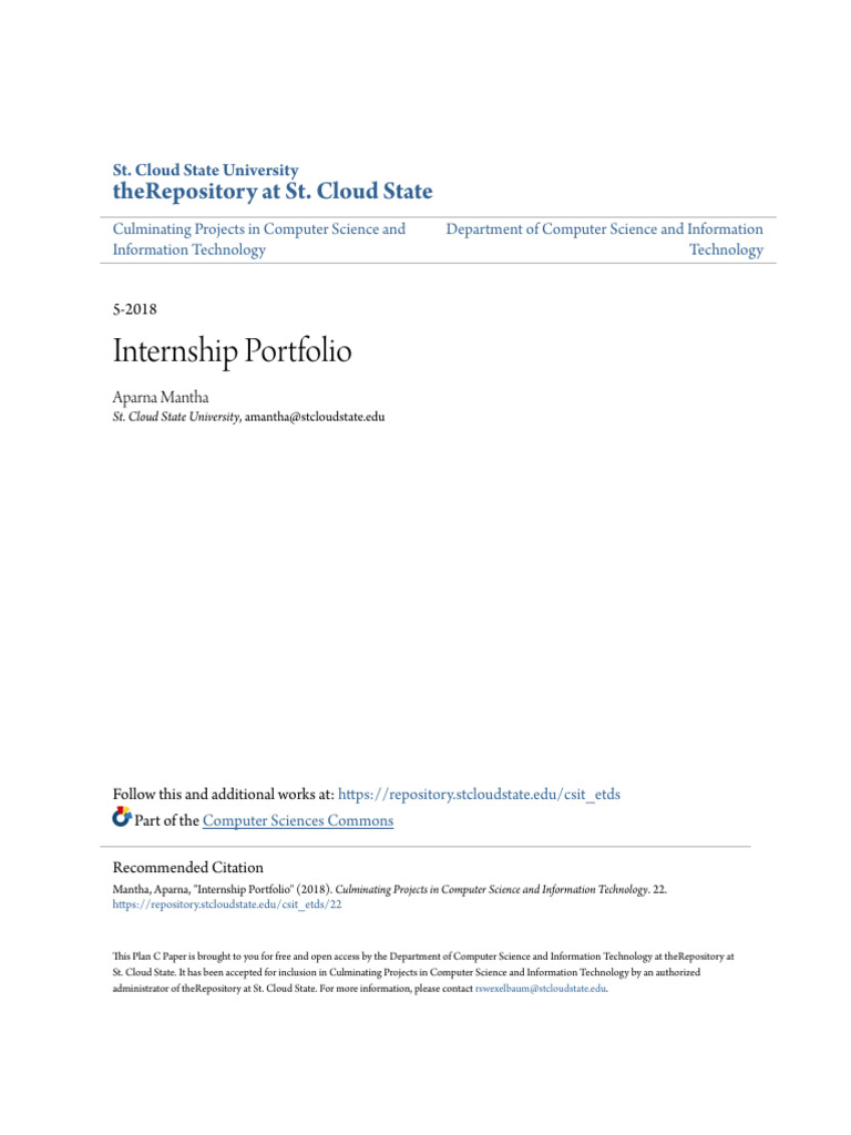 Internship Portfolio | PDF | Scrum (Software Development) | Databases Internship Portfolio | PDF | Scrum (Software Development) | Databases