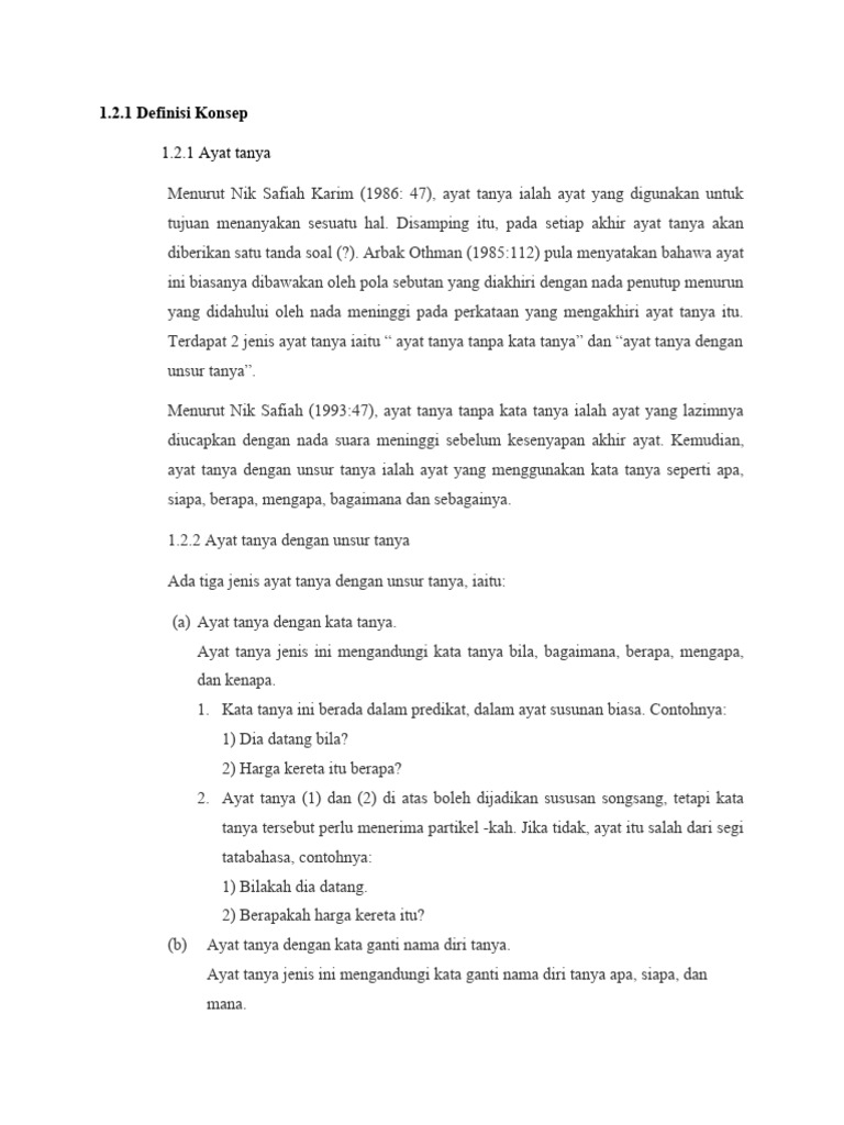 Definisi Konsep BM | PDF