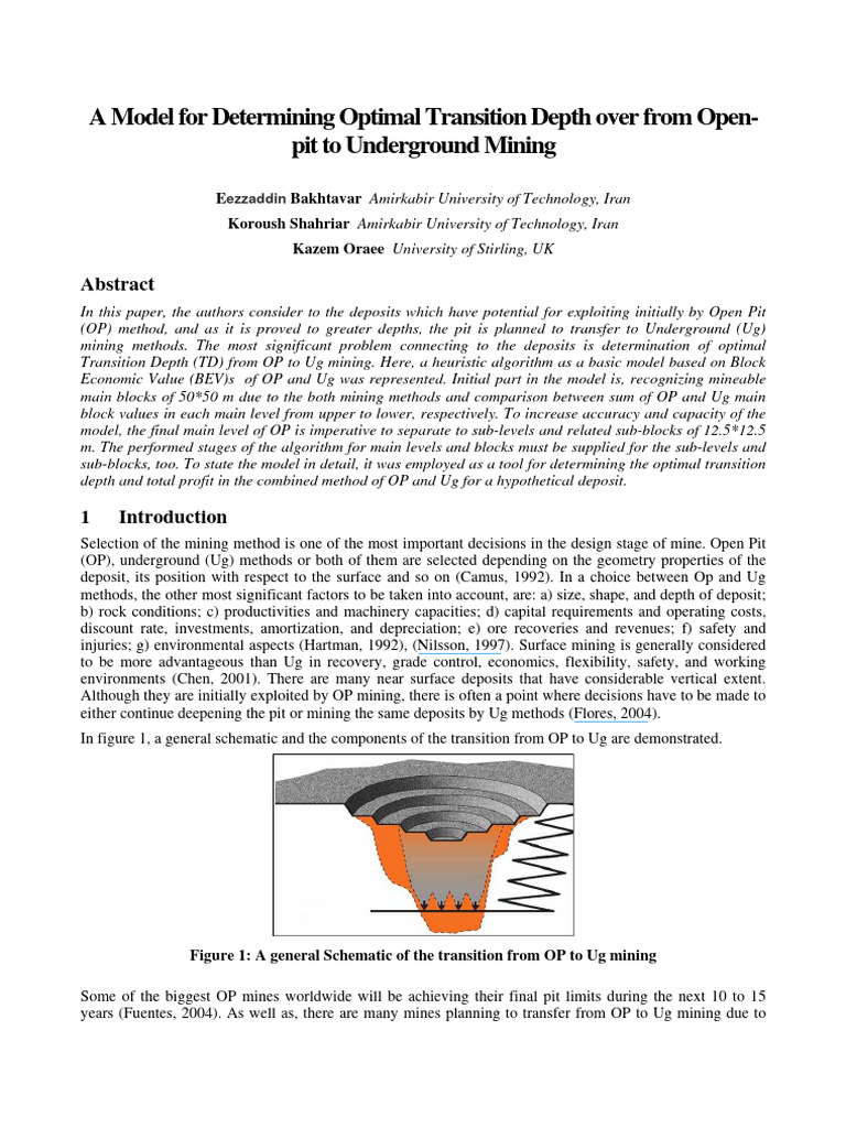 A Model for Determining Optimal Transiti | PDF | Mining | Mathematical ...