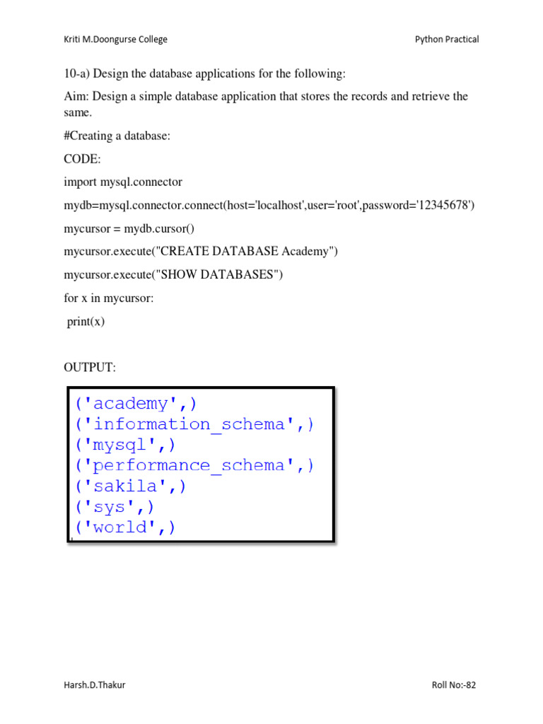 Practical 10 | PDF | Databases | Information Science