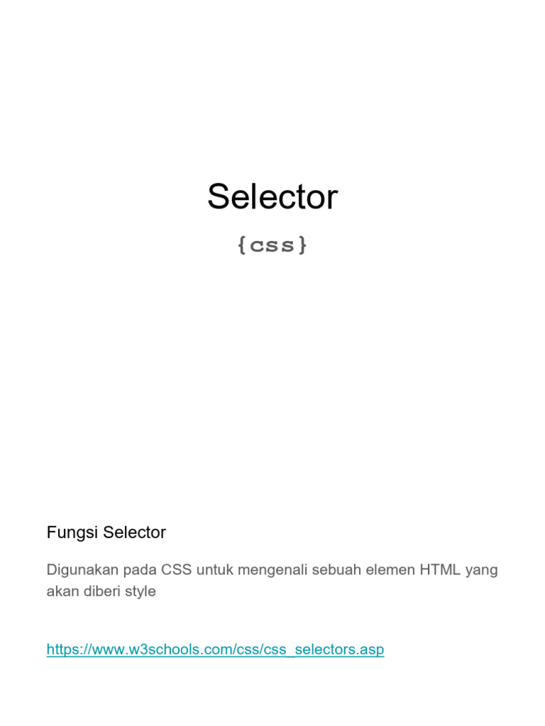 Selector CSS | PDF | Komputer