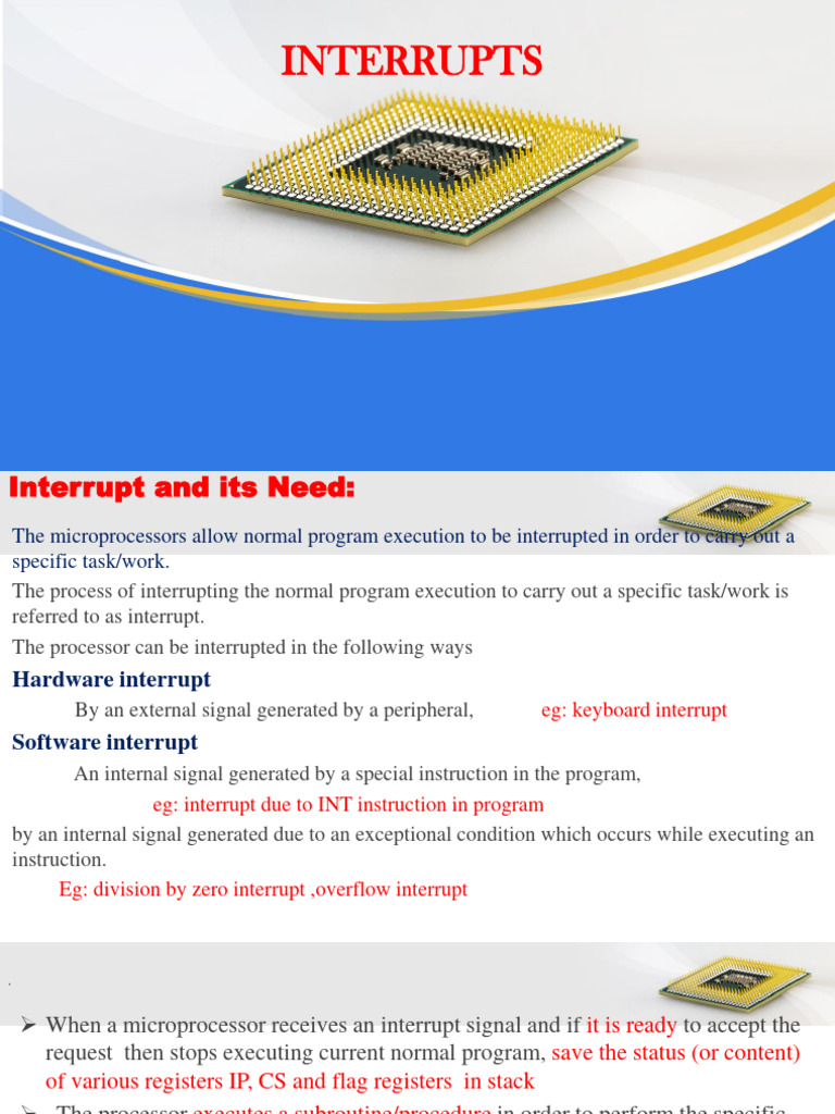 Interrupts Part 1 | PDF | Central Processing Unit | Computer Architecture Interrupts Part 1 | PDF | Central Processing Unit | Computer Architecture