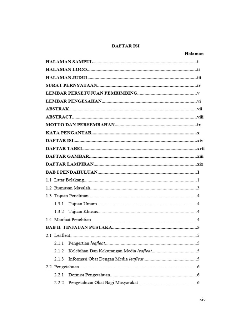 Daftar Isi Fix | PDF