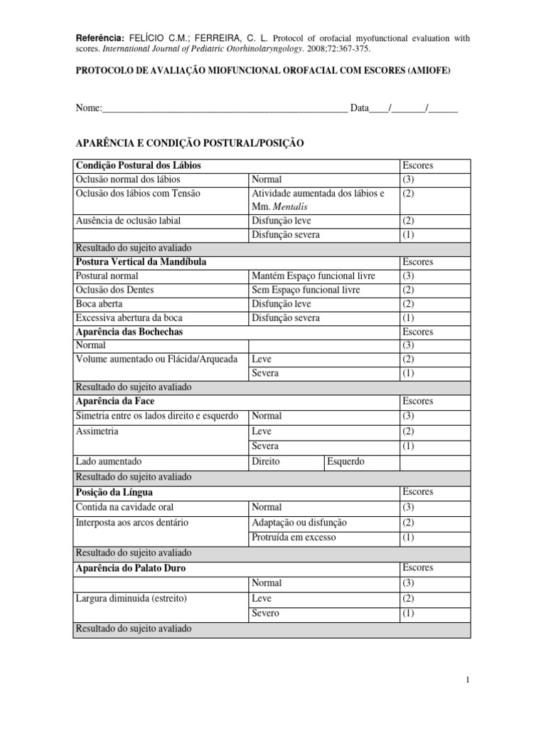 Protocolo Amiofe | PDF | Dente | Boca
