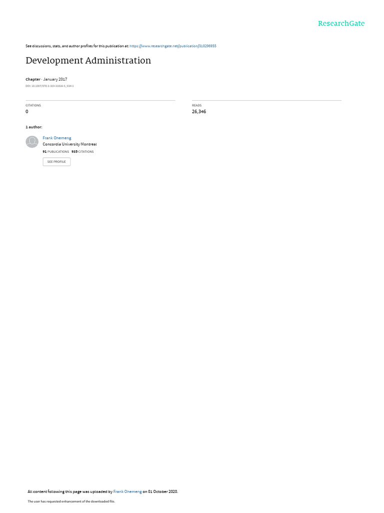 Development Administration | PDF | Public Administration | Bureaucracy