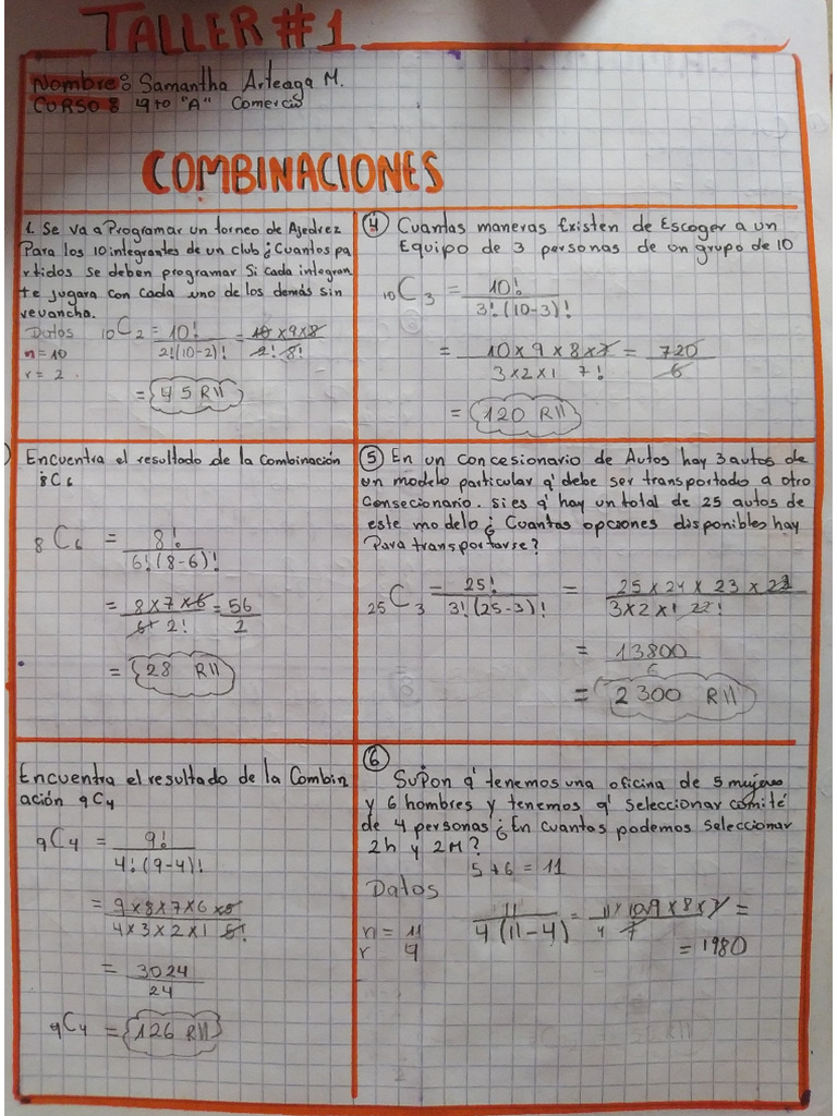 Samantha Arteaga Combinacion | PDF
