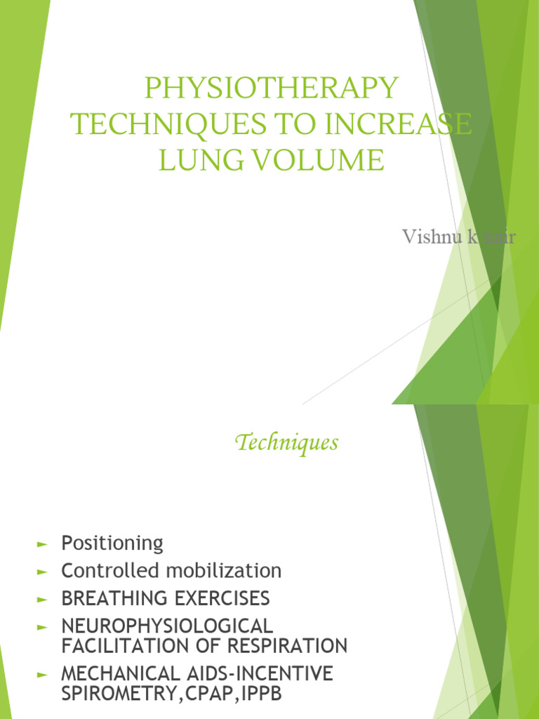 PT Management To Increase Lung Volume | PDF | Breathing | Lung