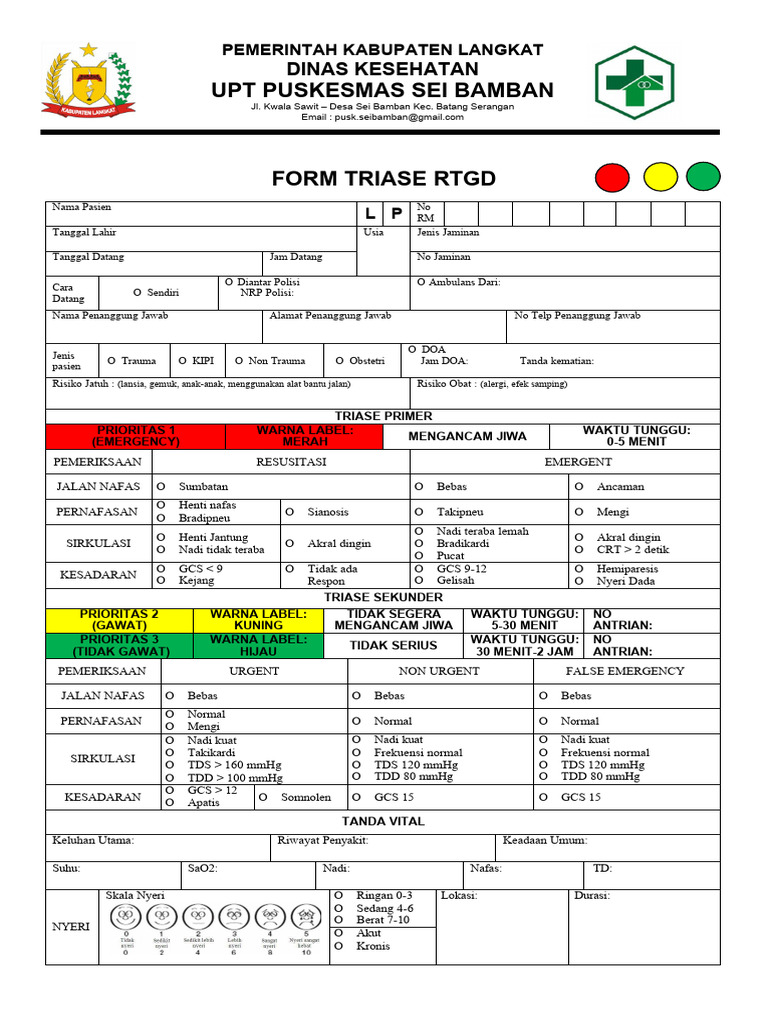 Form Triase RTGD | PDF