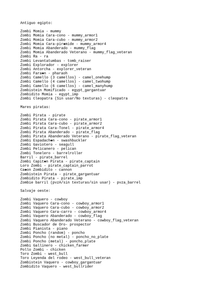 C Digos de Los Zombis | PDF