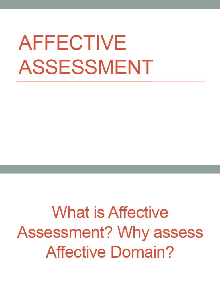 Affective Assessment 1 | PDF | Affect (Psychology) | Learning