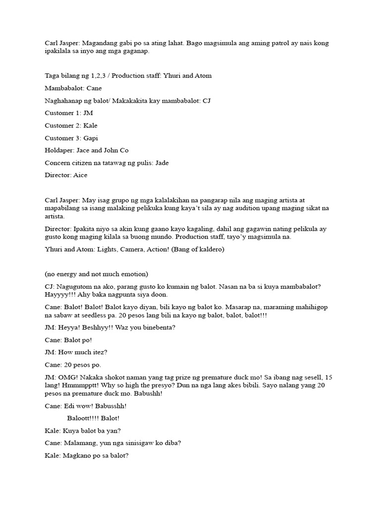 Cat Patrol Skit | PDF