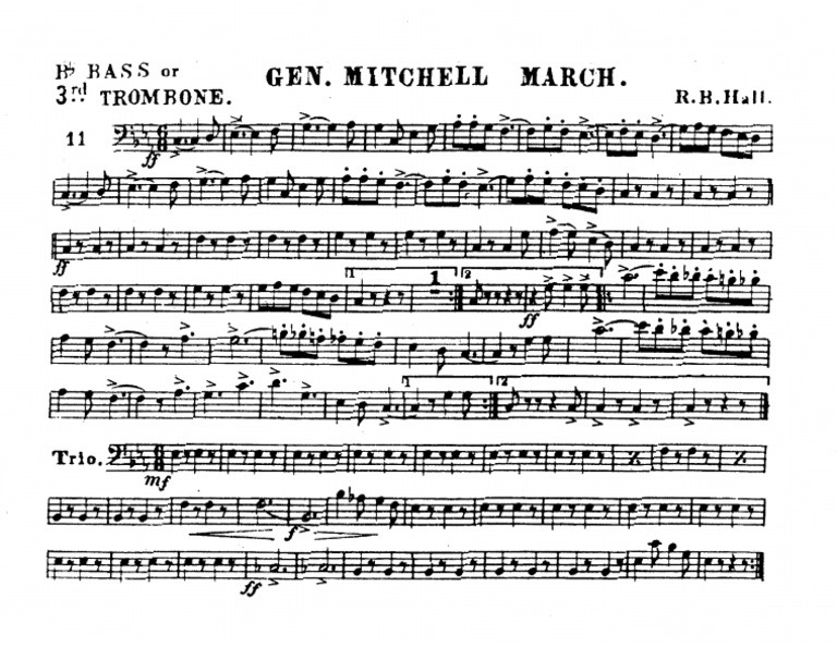 General Mitchell March - Bastrombone | PDF