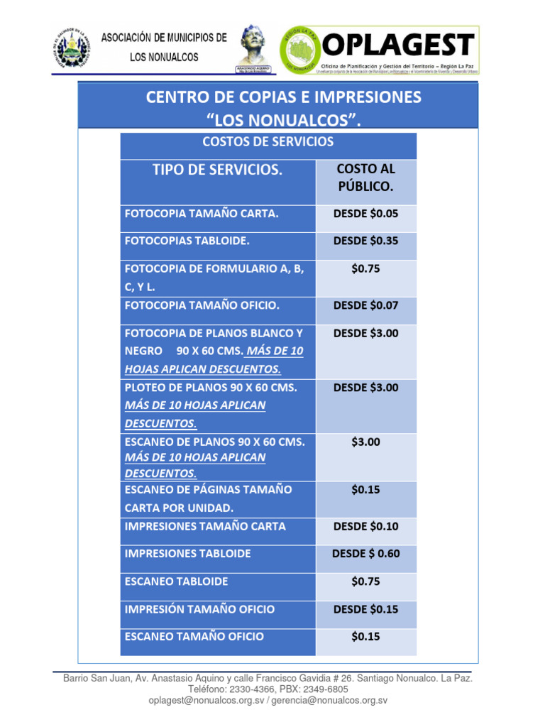 Centro de Copias e Impresiones | PDF