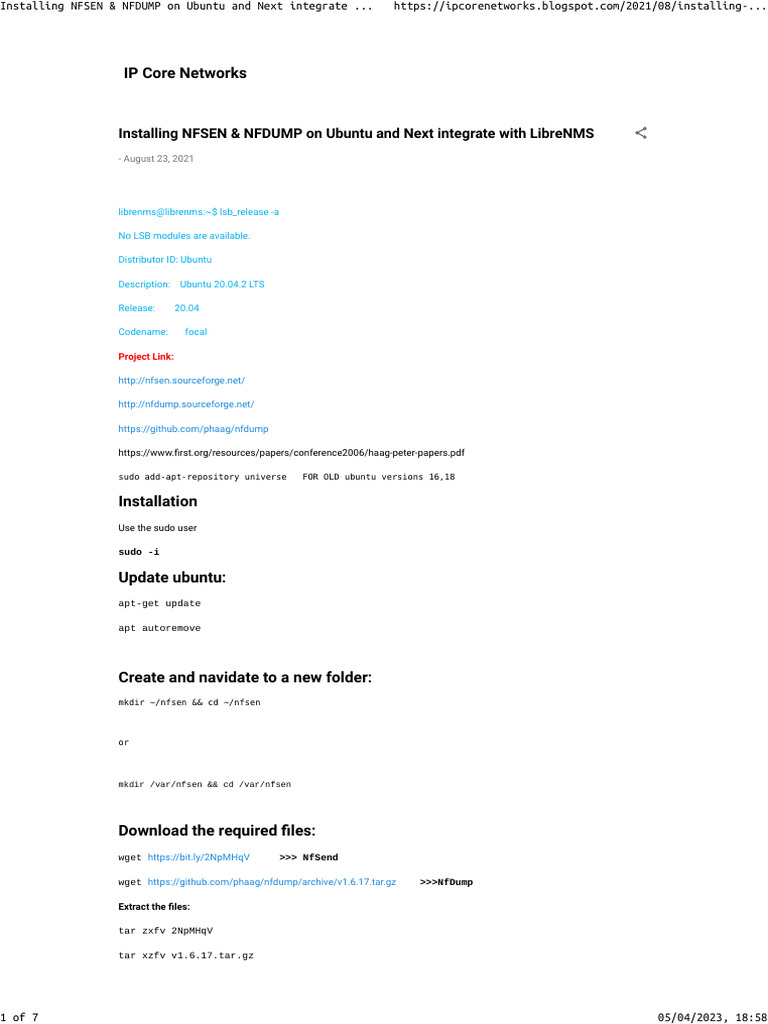 Install Nfsen | PDF | World Wide Web | Internet & Web