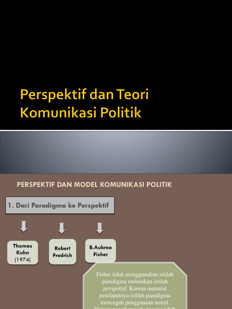 Model dan Teori Komunikasi Politik | PDF