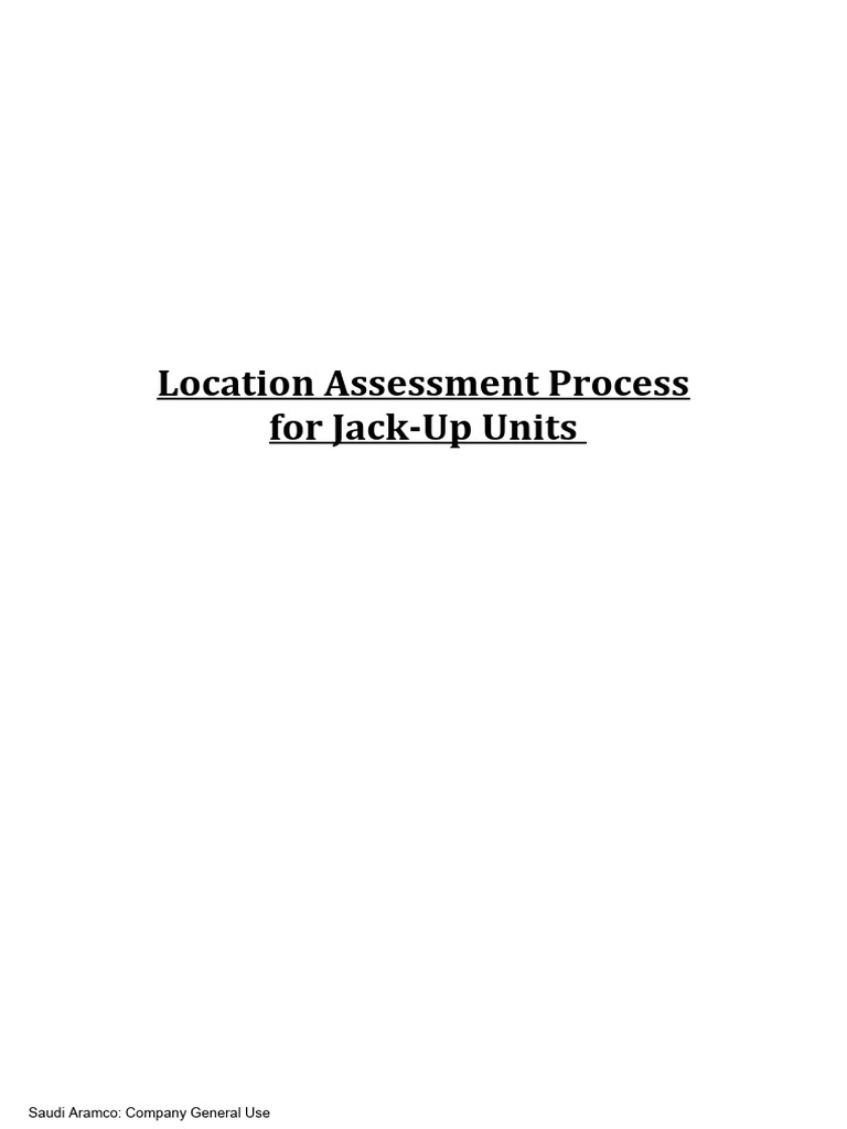 Jack-Up Unit Location Assessment Guide | PDF | Risk | Geotechnical ...