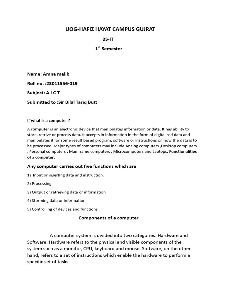 AICT | PDF | Computer Data Storage | Read Only Memory AICT | PDF | Computer Data Storage | Read Only Memory
