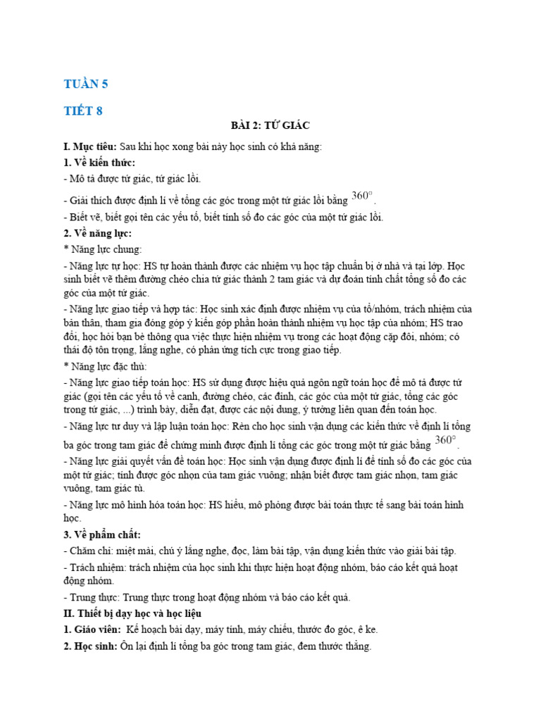 HH8 Chinh Khoa - Tuan 5-10 | PDF