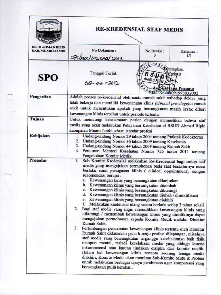 SPO Rekredensial | PDF