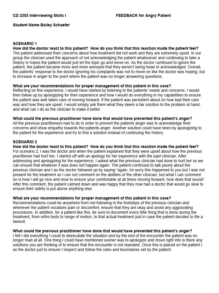 Angry Patient | PDF | Anger | Patient