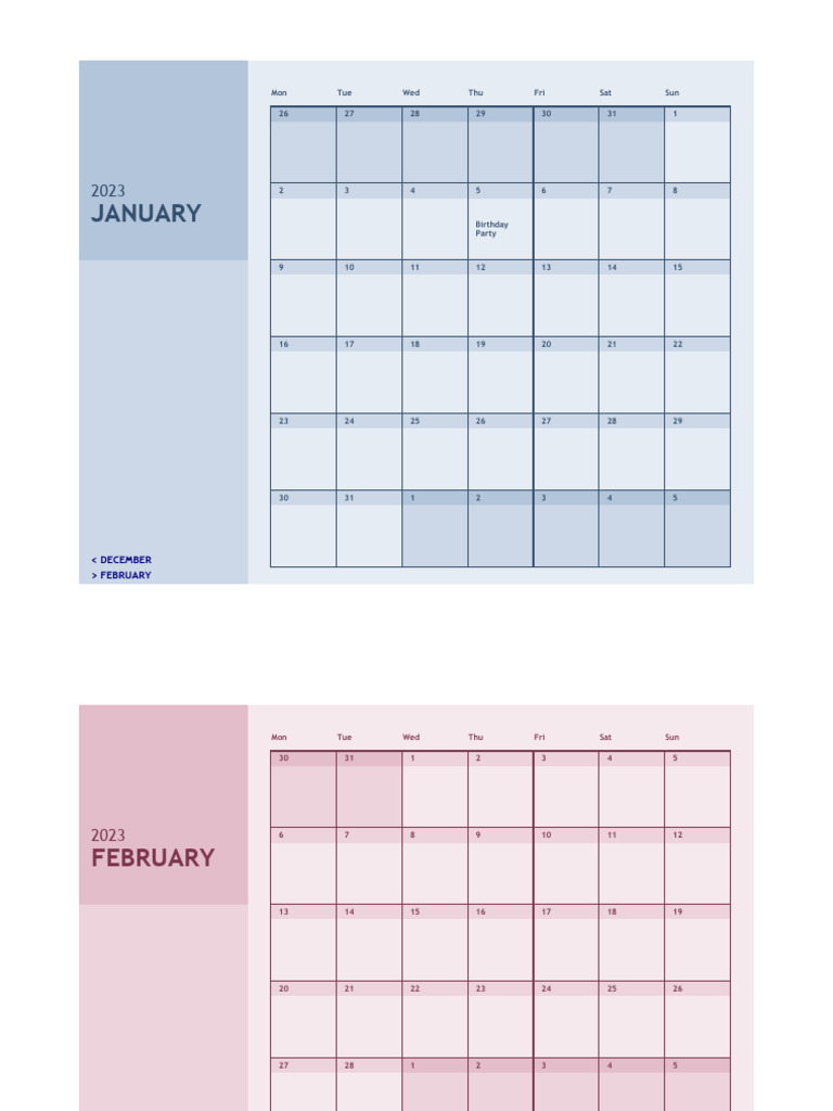 12-Month Calendar | PDF