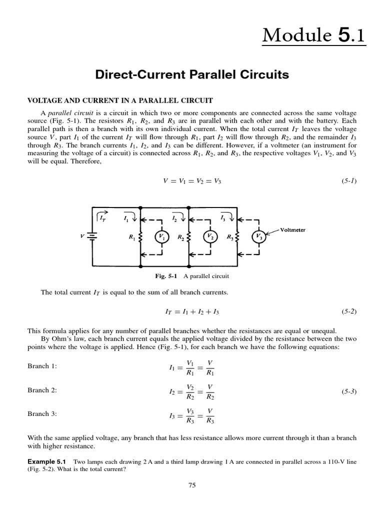 Current Distribution in Parallel Circuits | PDF | Series And Parallel ...
