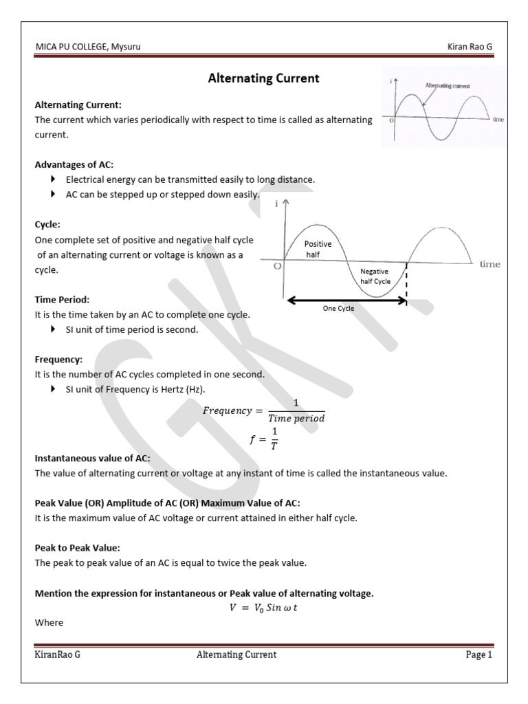 Alternating Current | PDF | Electrical Impedance | Inductor