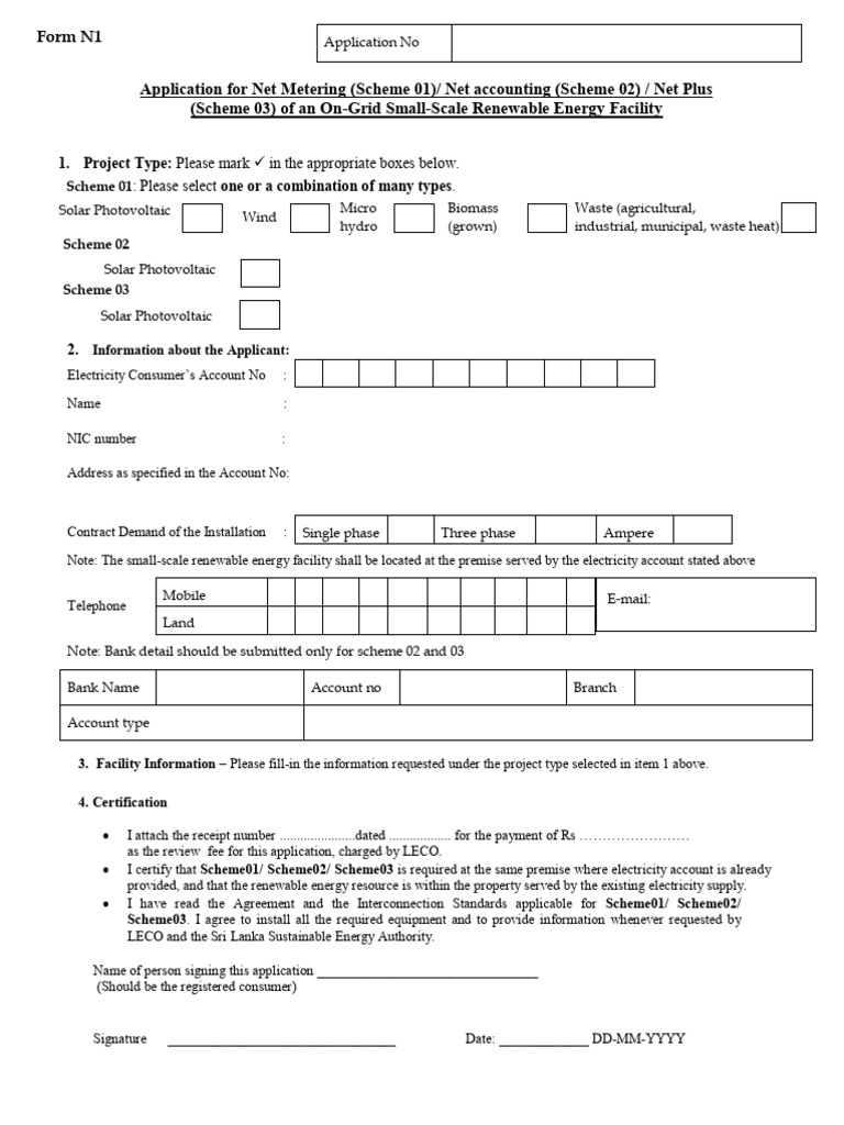 Net Metering Application Form Guide | PDF | Solar Power | Renewable Energy