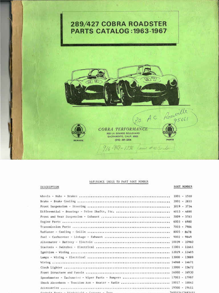 Cobra Performance Parts Catalog | PDF | Receipt | Axle