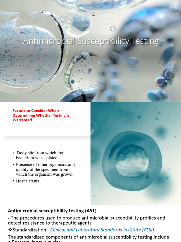 Antimicrobial Susceptibility Testing | PDF | Medical Specialties ...