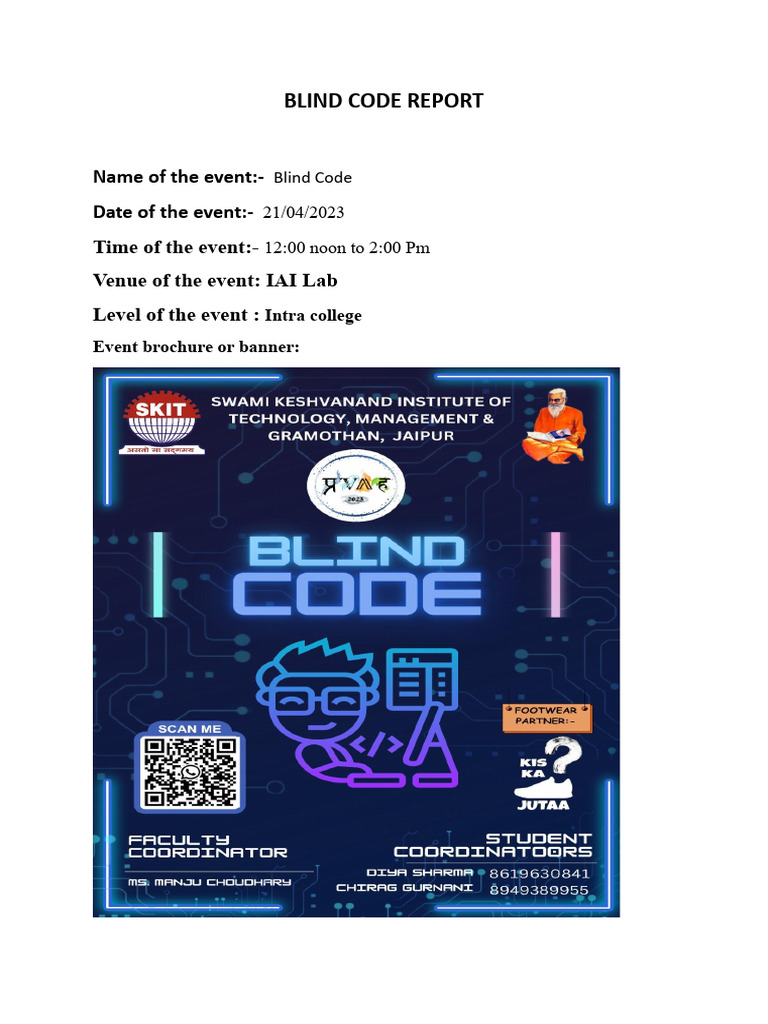 Blind Code Report | PDF