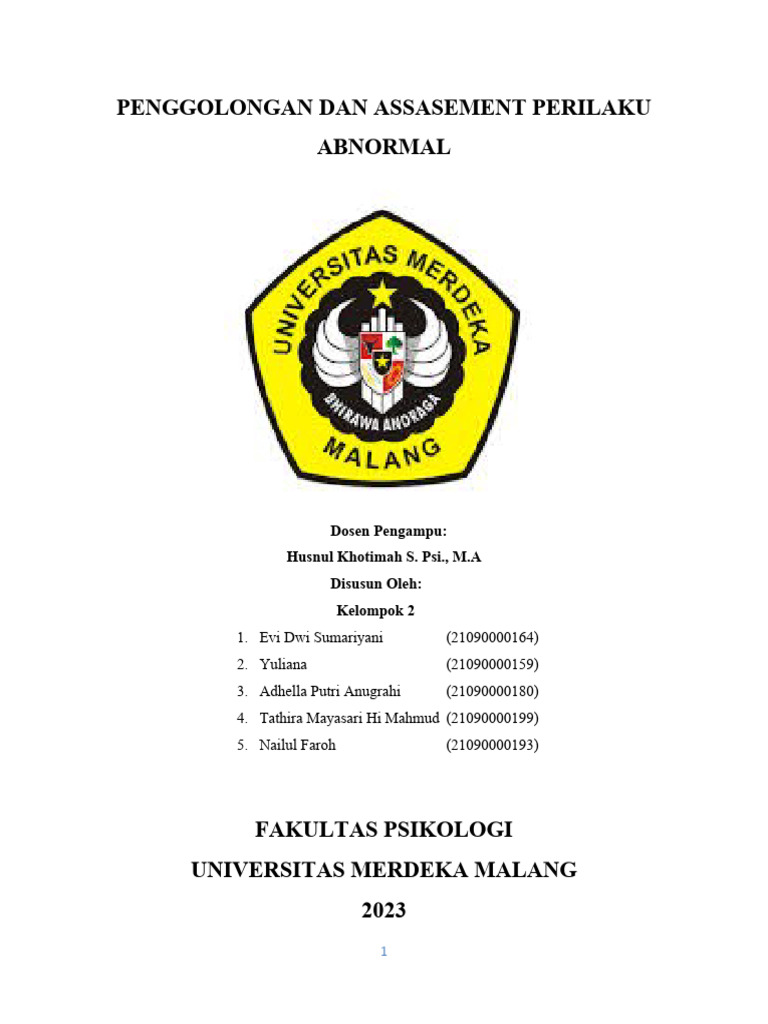 Makalah Abnormal | PDF