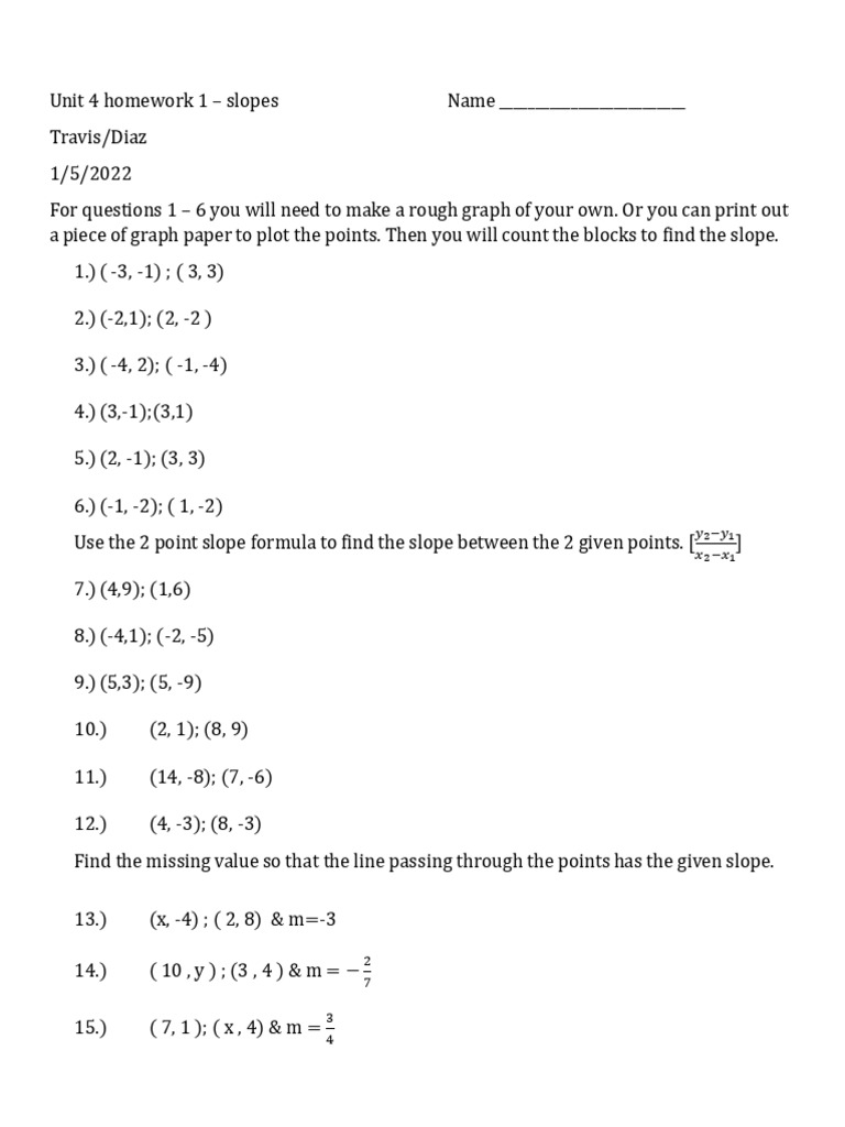Unit 4 Homework 1 Alg 1 2022 | PDF