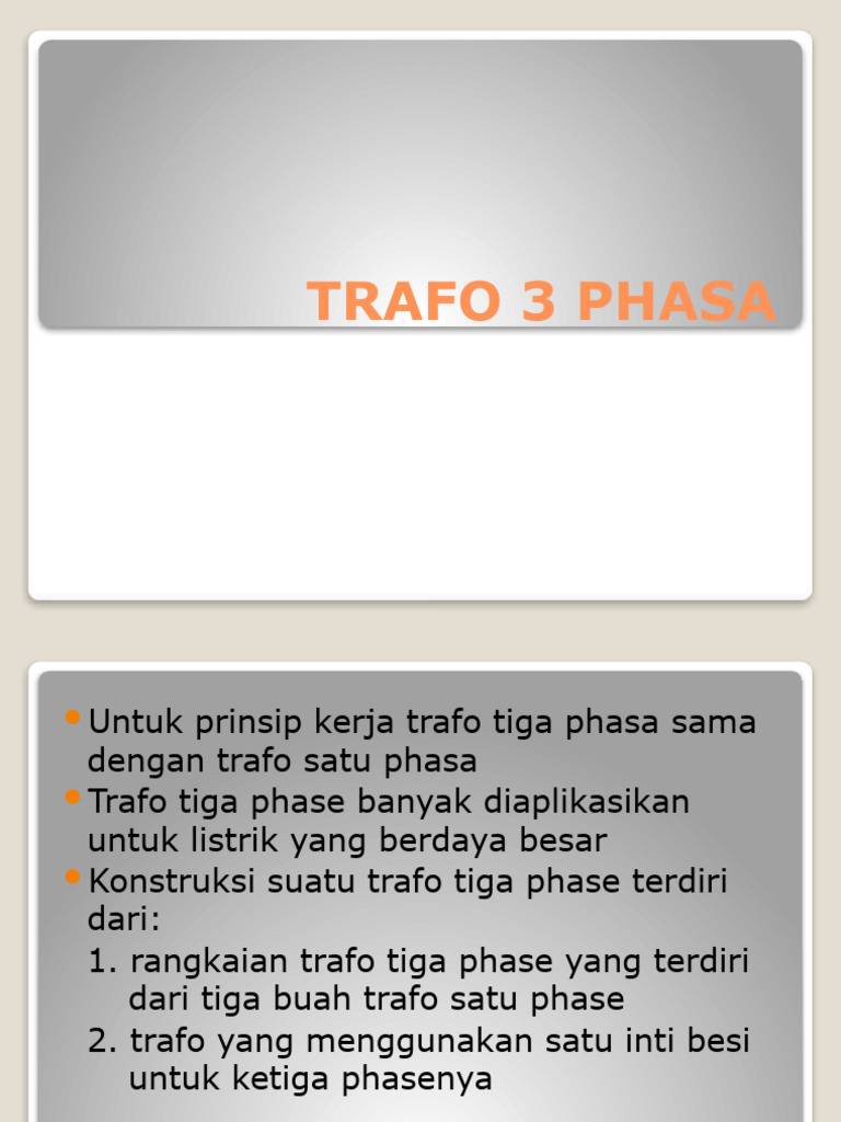 Trafo 3 Phasa | PDF