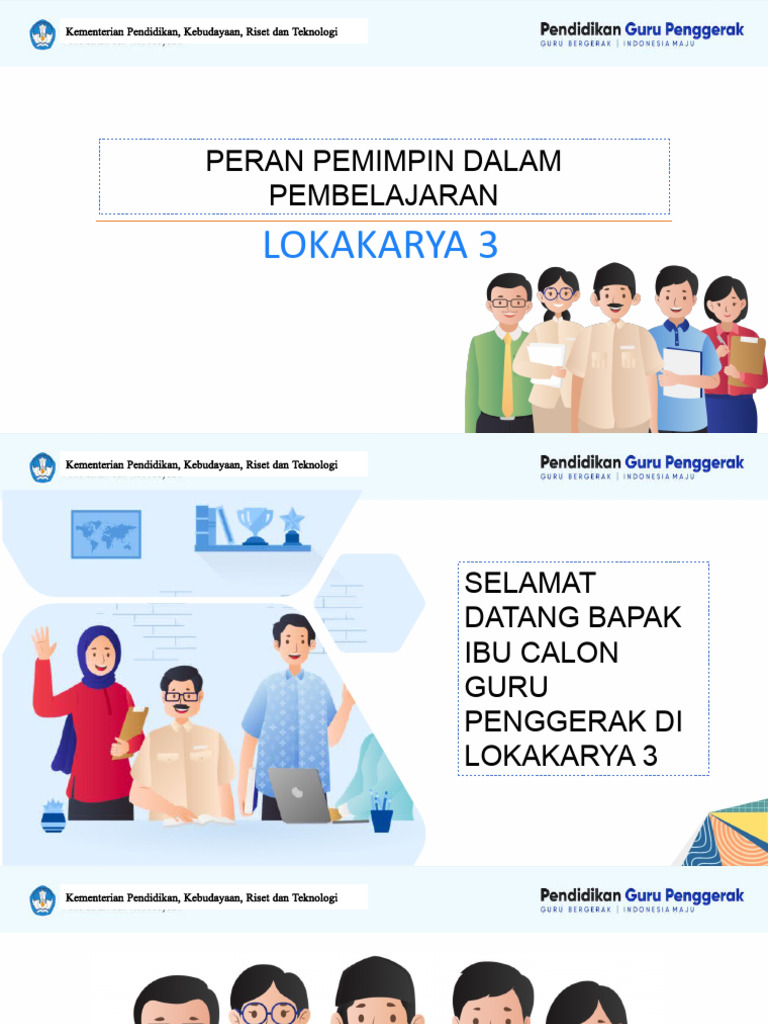 Bahan Tayang Lokakarya 03 PGP - Peran Pemimpin Dalam Pembelajaran | PDF