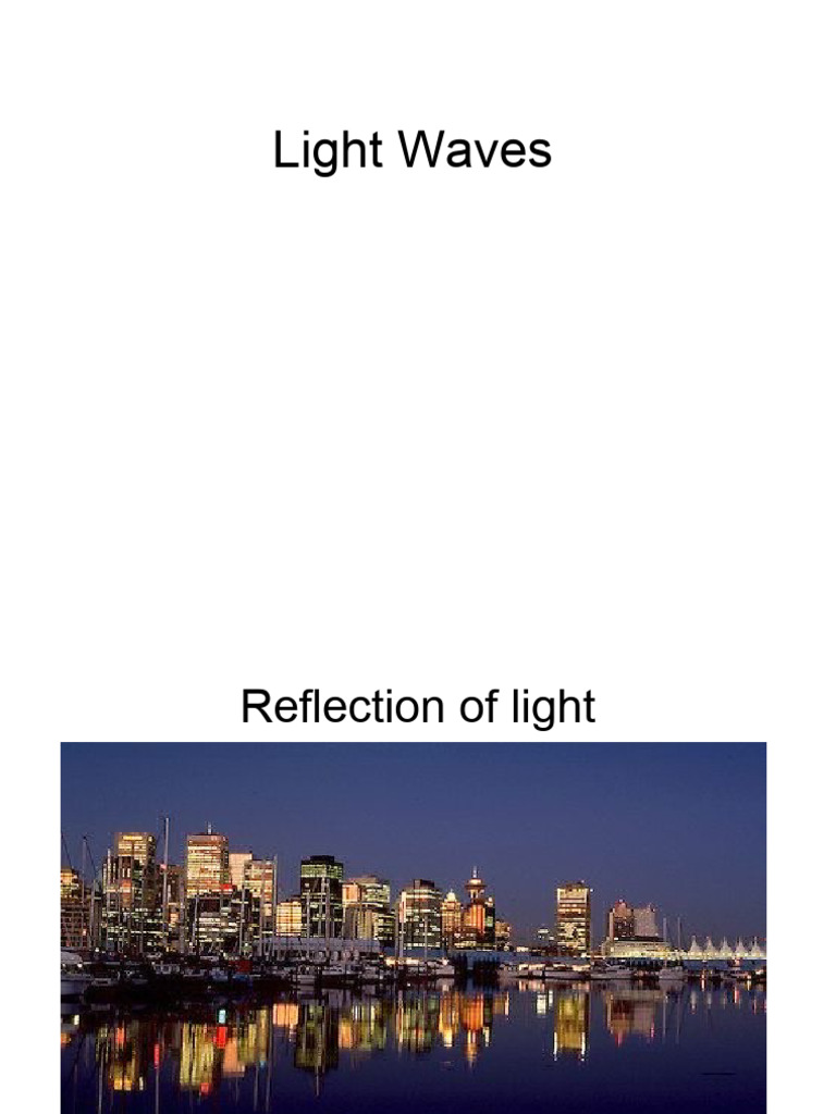 Igcse 33 Lightwaves Pdf Refraction Reflection Physics