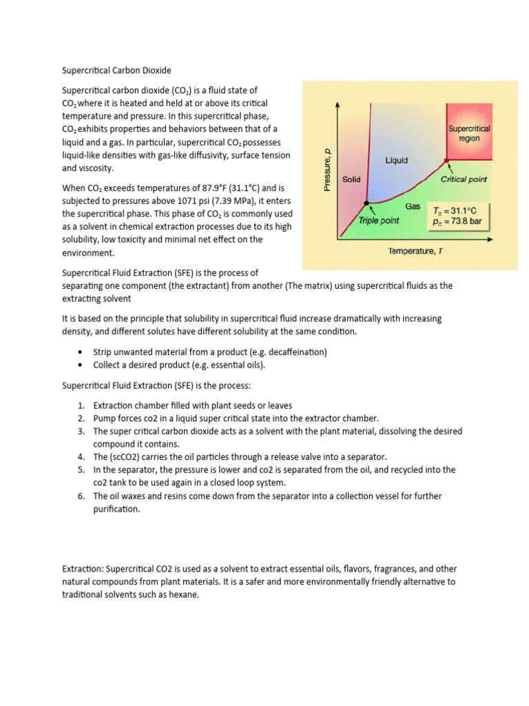 Supercritical Carbon Dioxide | PDF | Supercritical Fluid | Carbon Dioxide