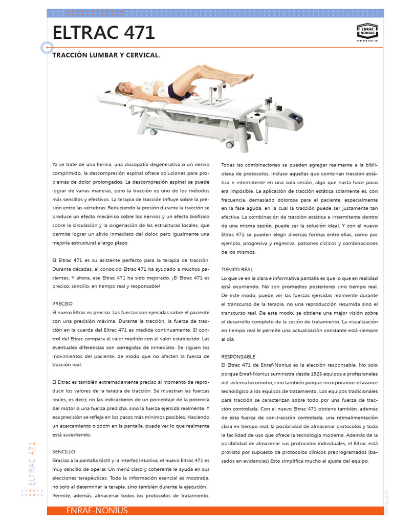 Enraf-Nonius Eltrac 471B ES | PDF | Fuerza | Ciencias fisicas