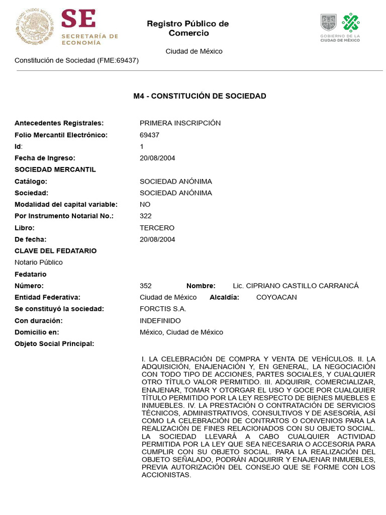 Folio Mercantil | PDF | Ciudad de México | Justicia