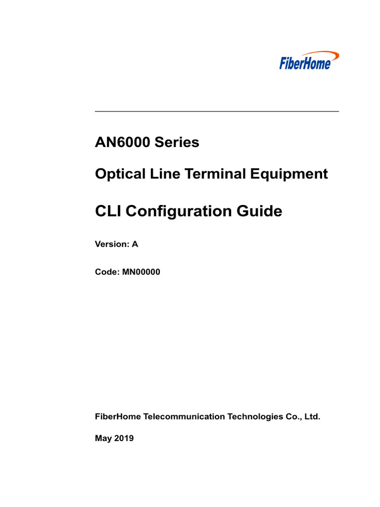 2 - AN6000 Series - Optical Line Terminal Equipment - CLI Configuration Guide - A ...