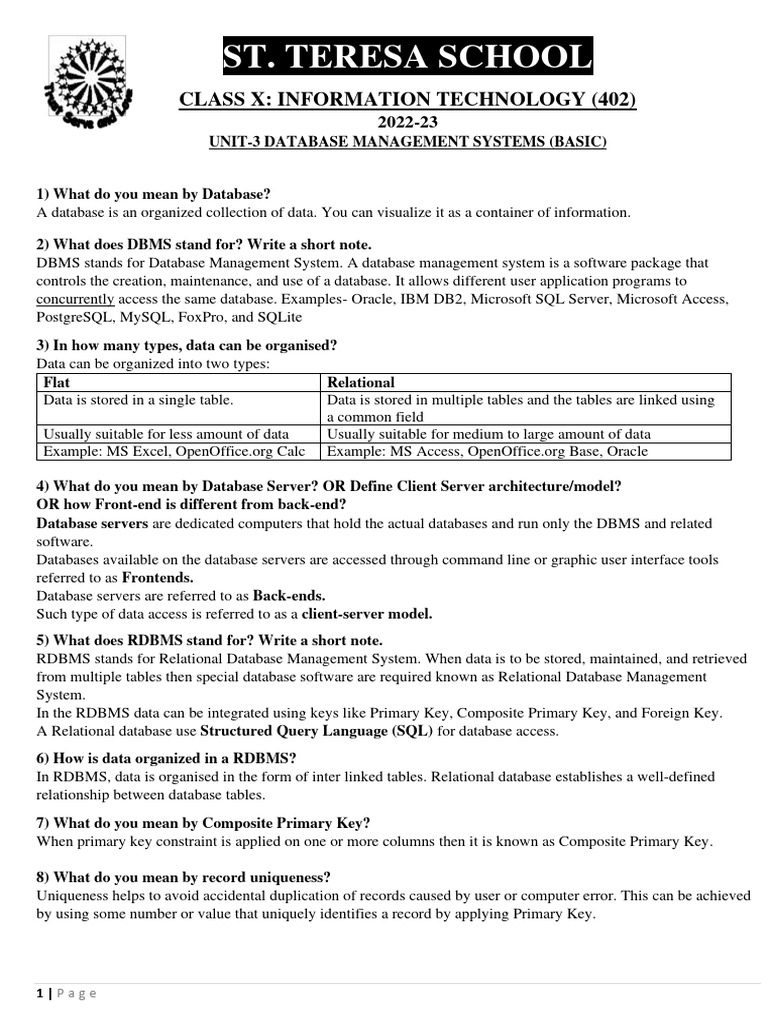 Wa0014. | PDF | Relational Database | Databases