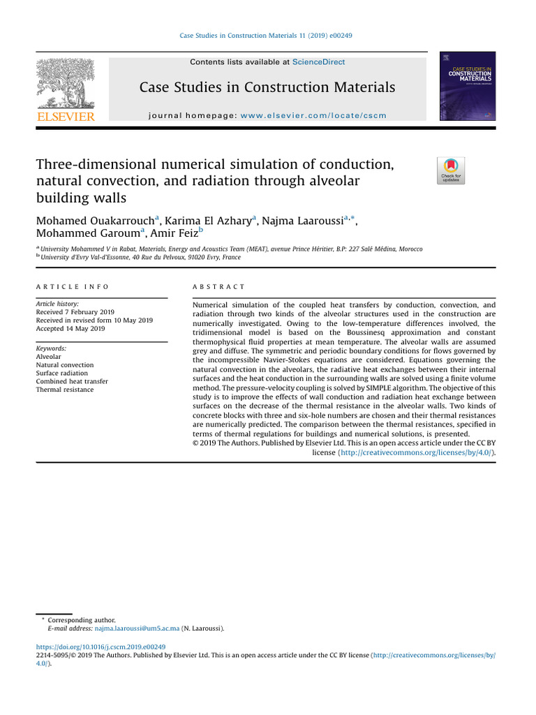 Three Dimensional Numerical Simulation of Conduction 2019 Case Studies in | PDF | Heat Transfer ...